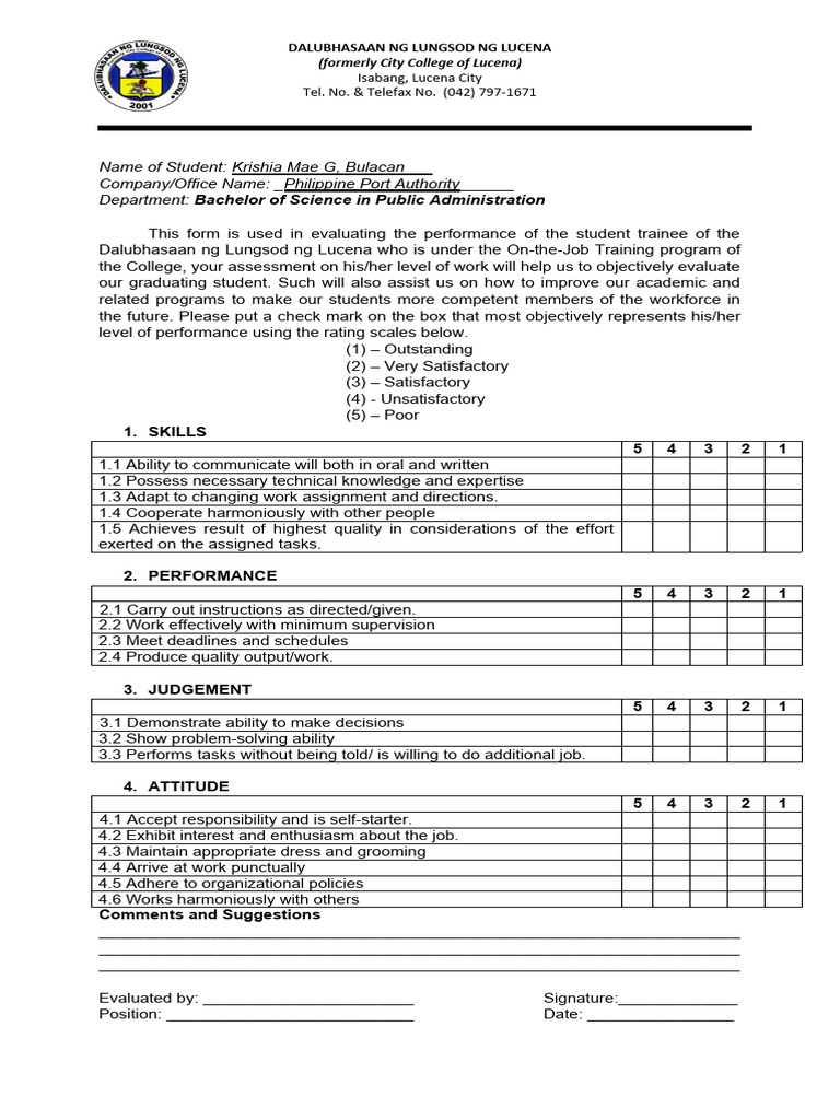 EVALUATION-FORM | PDF | Learning | Cognitive Science