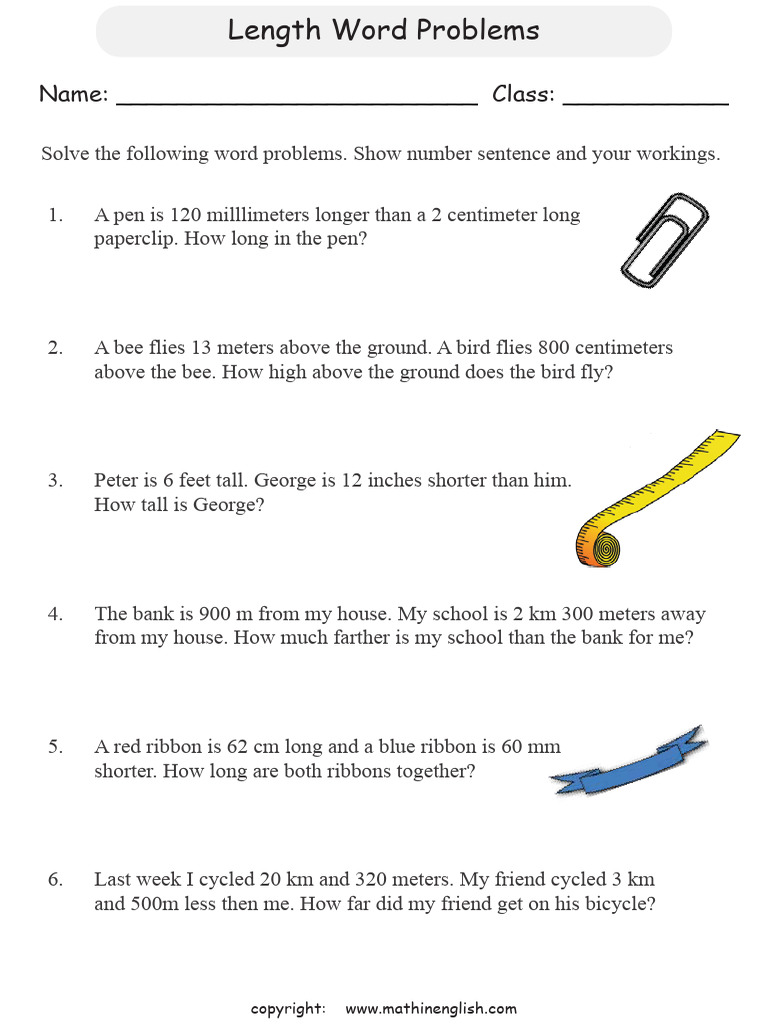 Length Word Problems P3 | PDF | Teaching Methods & Materials | Home ...