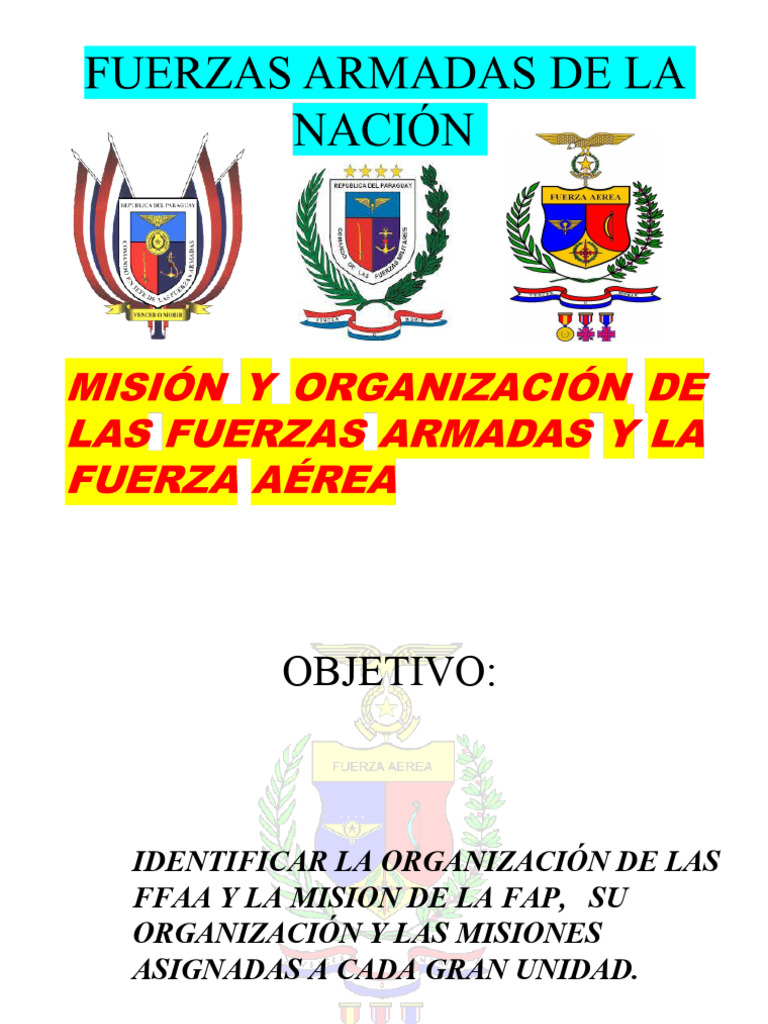 Mision y Organizacion de La Ffaa | PDF | Militar | Comandante en jefe