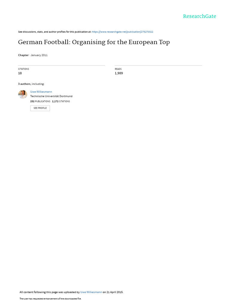 German football | PDF | Association Football