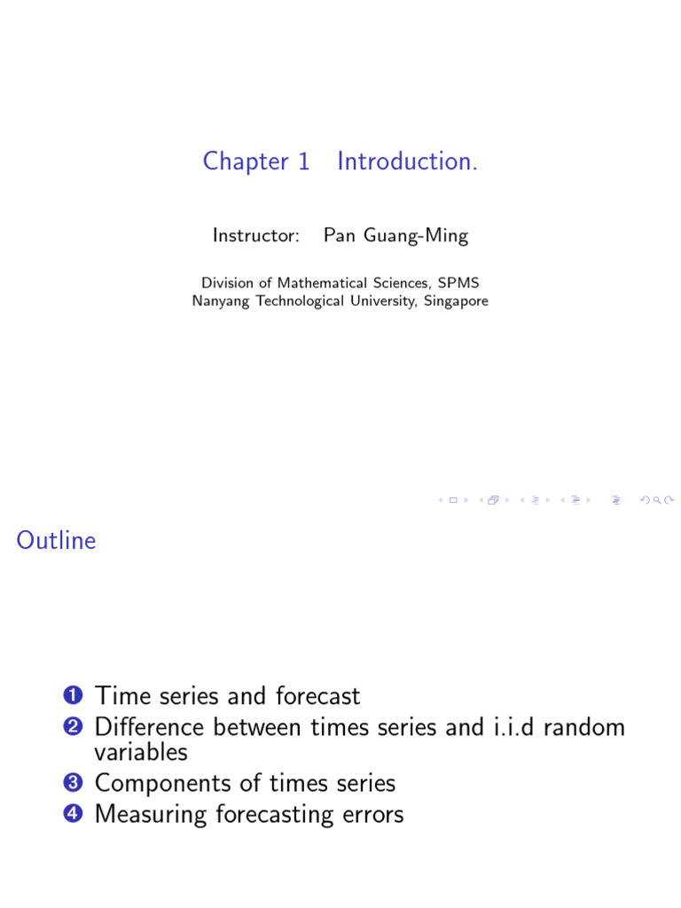 Chapter 1 - Lecture Slides | PDF | Forecasting | Time Series Chapter 1 - Lecture Slides | PDF | Forecasting | Time Series