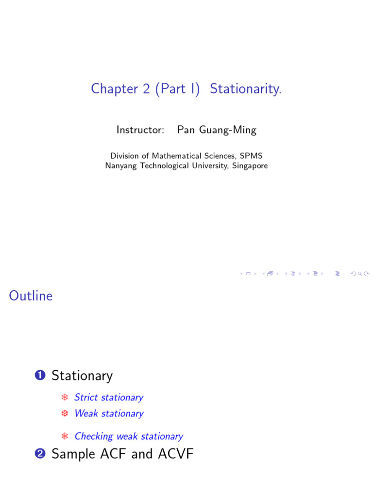 Chapter 2 - Lecture Slides | PDF | Stationary Process | Seasonality Chapter 2 - Lecture Slides | PDF | Stationary Process | Seasonality