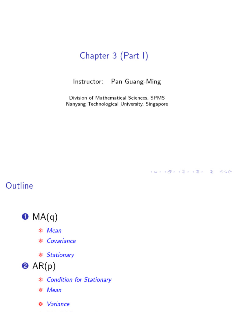 Chapter 3 - Lecture Slides | PDF | Autoregressive Integrated Moving Average | Time Series