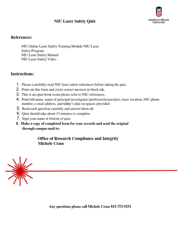 Laser-Safety-Quiz | PDF | Laser | Quantum Optics