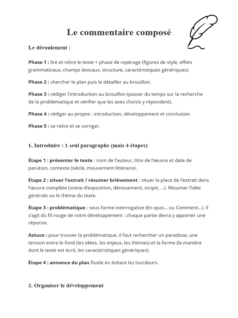 Maîtriser le Commentaire Composé | PDF | Art