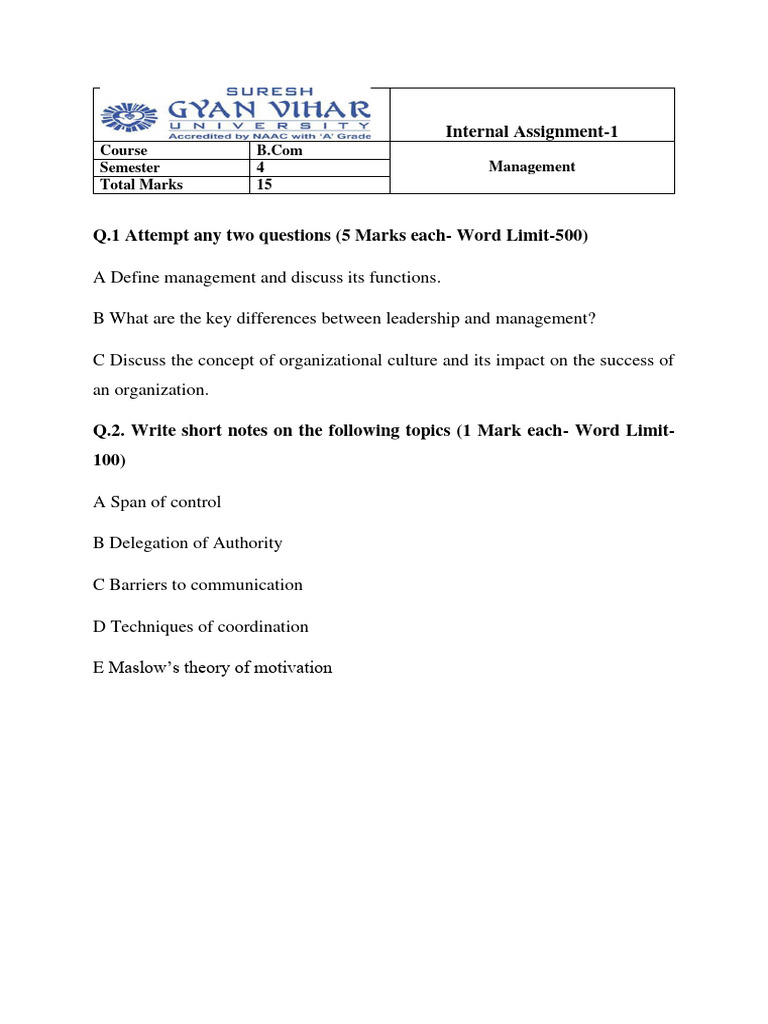 PREPARED - BM-111 Management | PDF