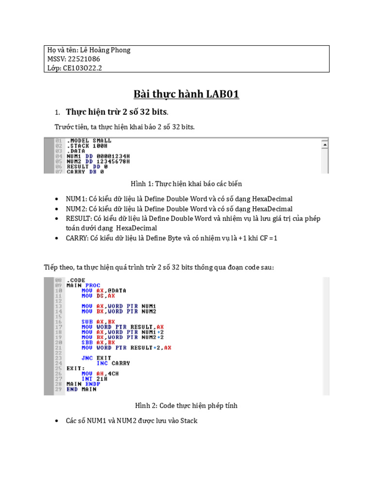 LeHoangPhong 22521086 LAB01 | PDF
