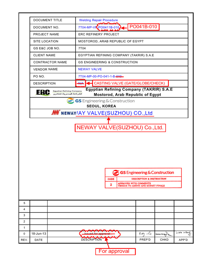 7T04 MP 00 Po 041 1 B 010 - Welding - Repair - Procedure - C2 - C ...