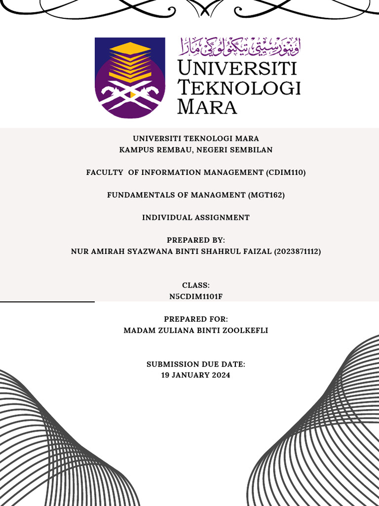 Mgt162 Individual Assigment | PDF | Communication | Surah