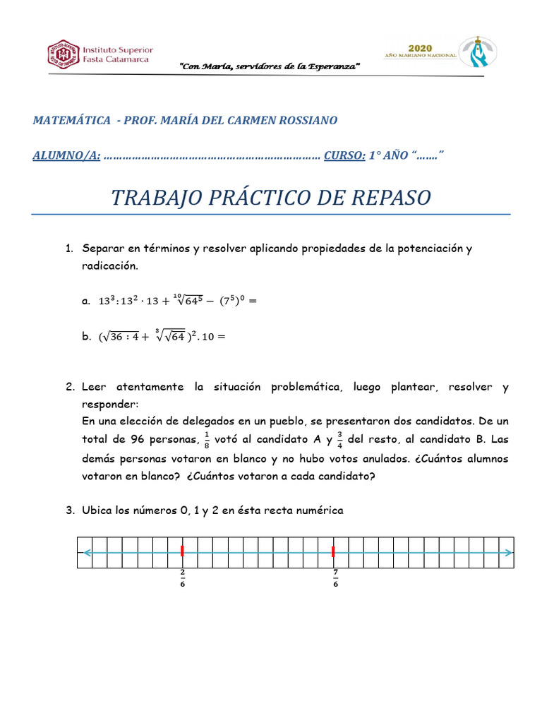 TP Repaso Anual | Descargar gratis PDF | Matemáticas