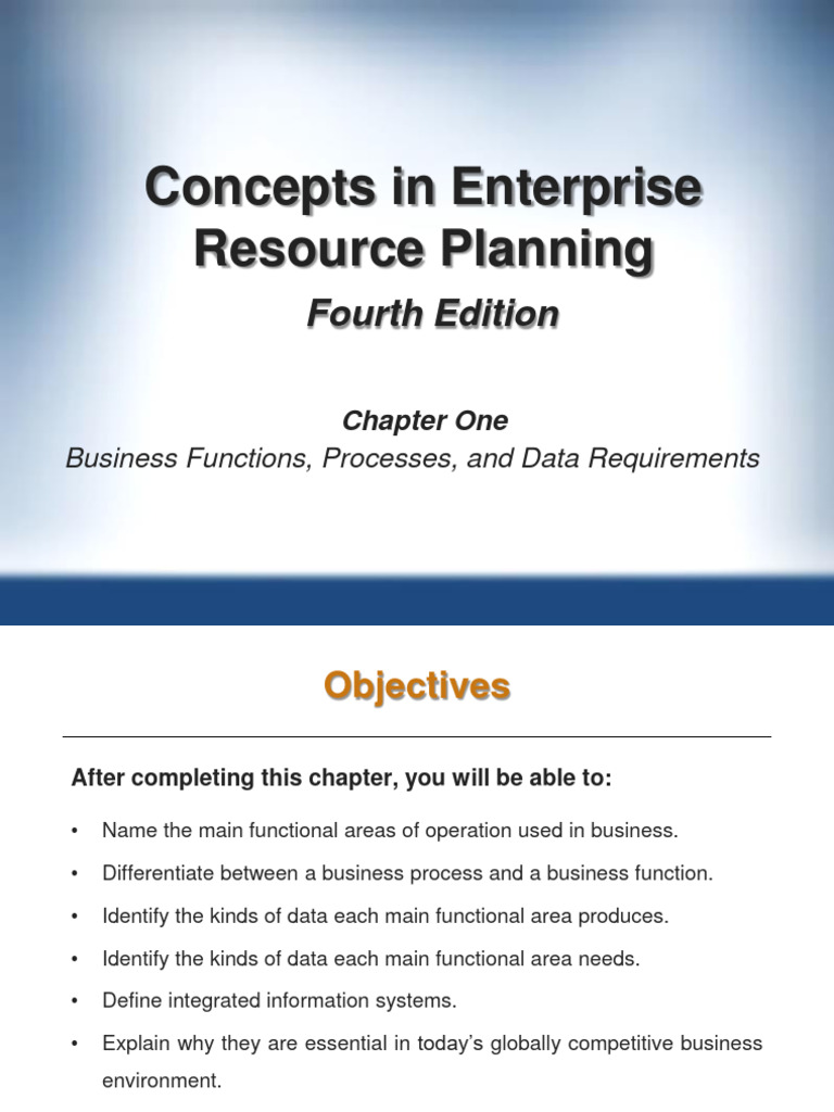 Chapter 1 ERP | PDF | Enterprise Resource Planning | Business Process