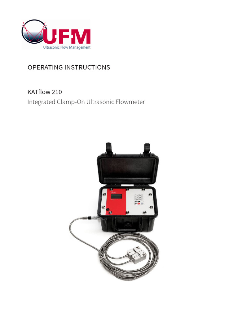 UFM Manual KATflow210 EN | PDF | Flow Measurement | Pipe (Fluid Conveyance)