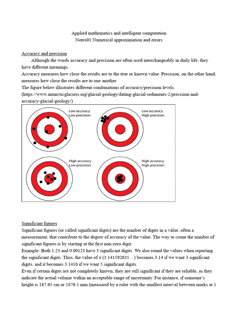 Numerical Approximation & Errors | PDF | Significant Figures | Numerical Analysis