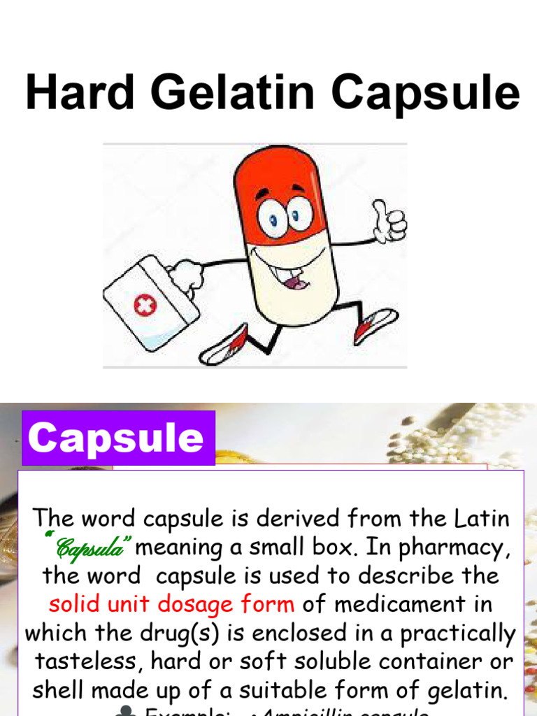 Overview of Hard Gelatin Capsules | PDF | Gelatin | Pharmaceutical ...