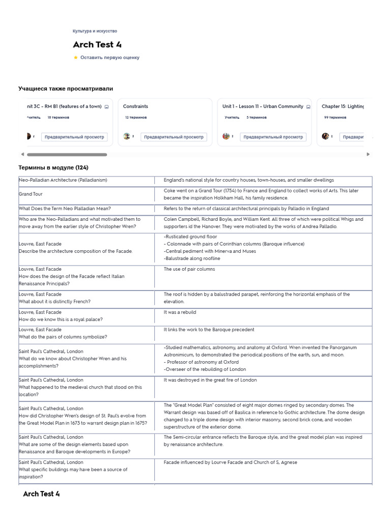 Карточки Arch Test 4 - Quizlet | PDF | Dome | Gothic Architecture