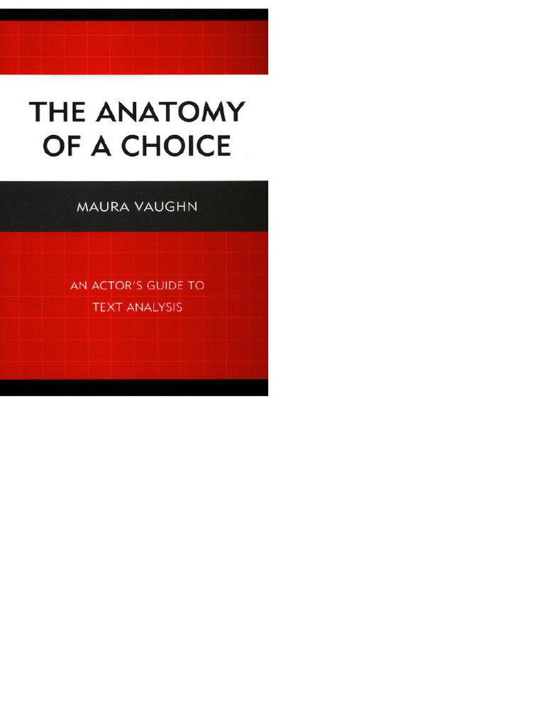 Maura Vaughn - The Anatomy of A Choice - An Actor's Guide To Text ...