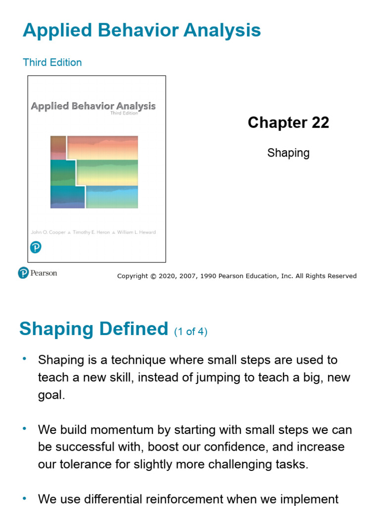 Shaping | PDF | Reinforcement | Psychological Concepts