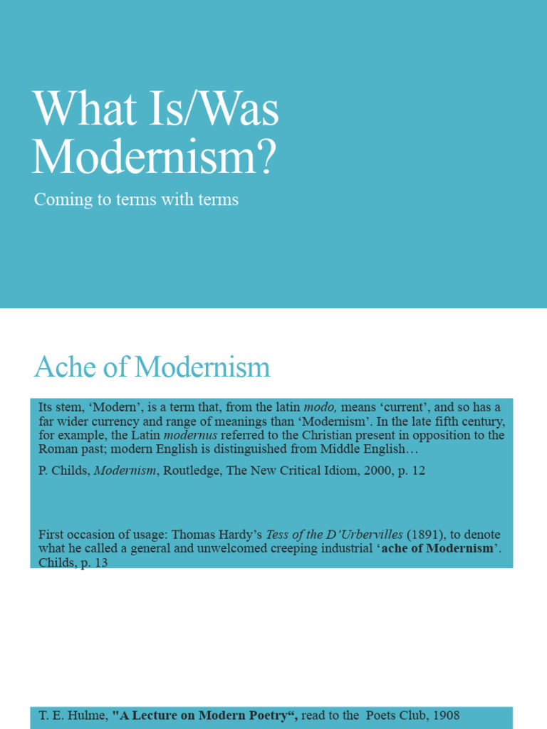 What Is Was Modernism | PDF | Modernism