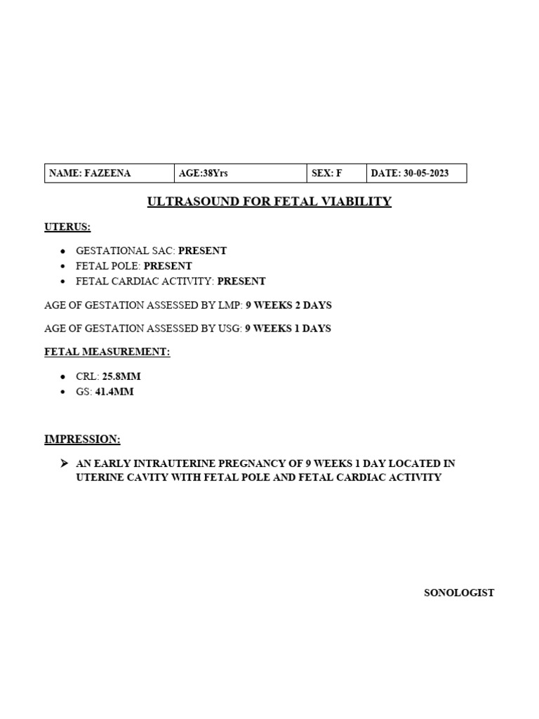 Fazeena Fetal Viability | PDF