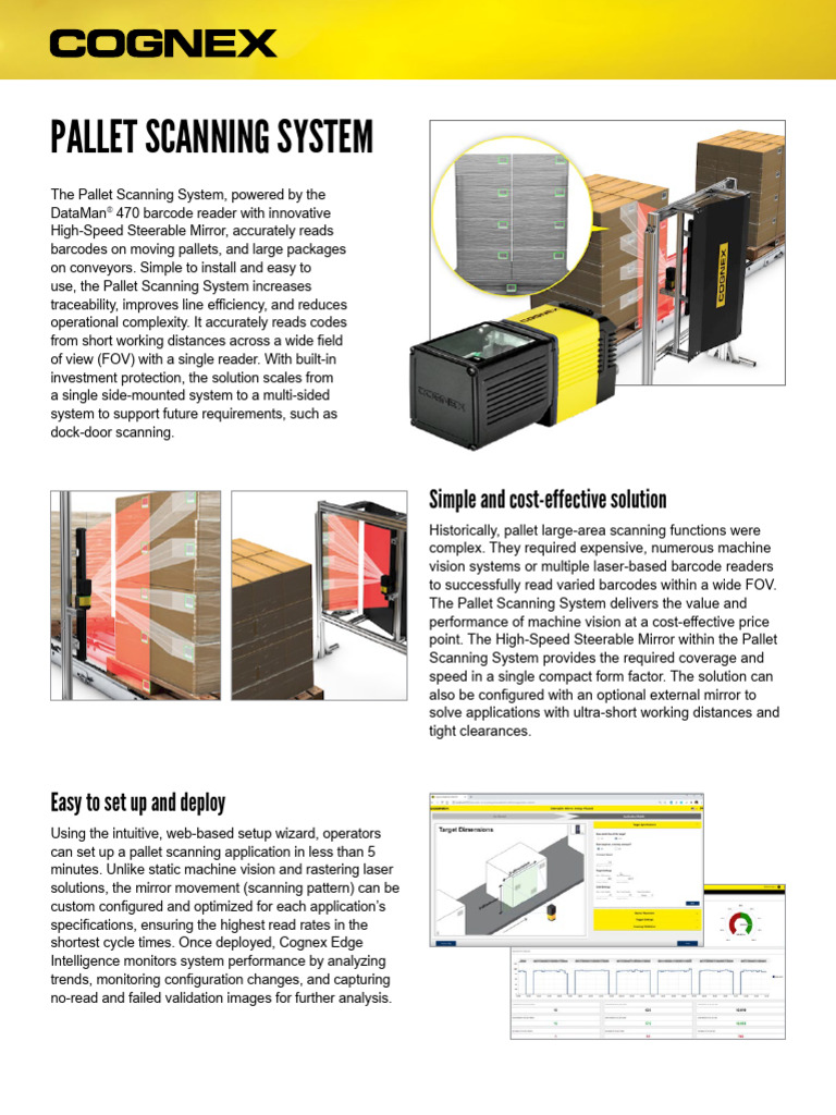 Datasheet-Pallet Scanning System | PDF | Barcode | Autofocus