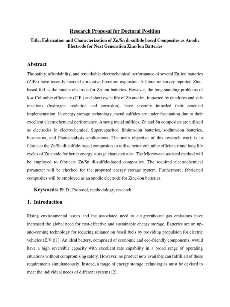 New Proposal | PDF | Rechargeable Battery | Electrochemistry New Proposal | PDF | Rechargeable Battery | Electrochemistry