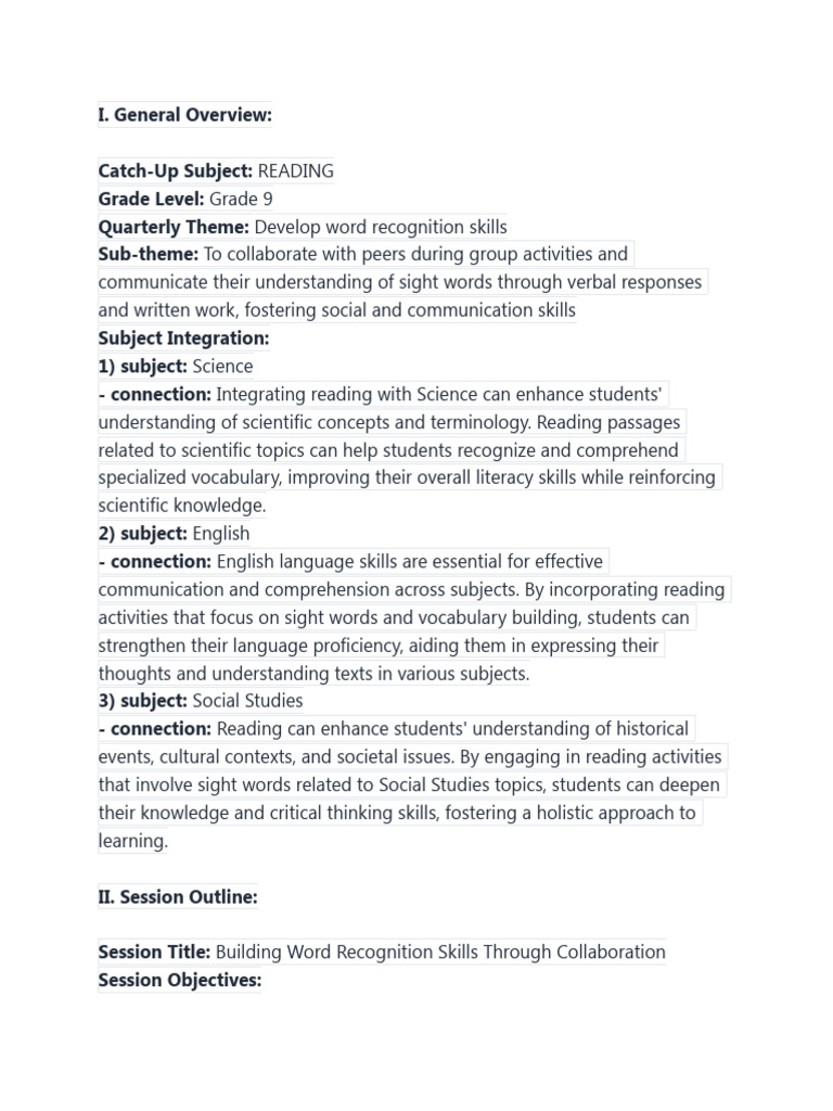 Reading Catch-Up Friday Guide | PDF | Reading Comprehension | Behavior Modification