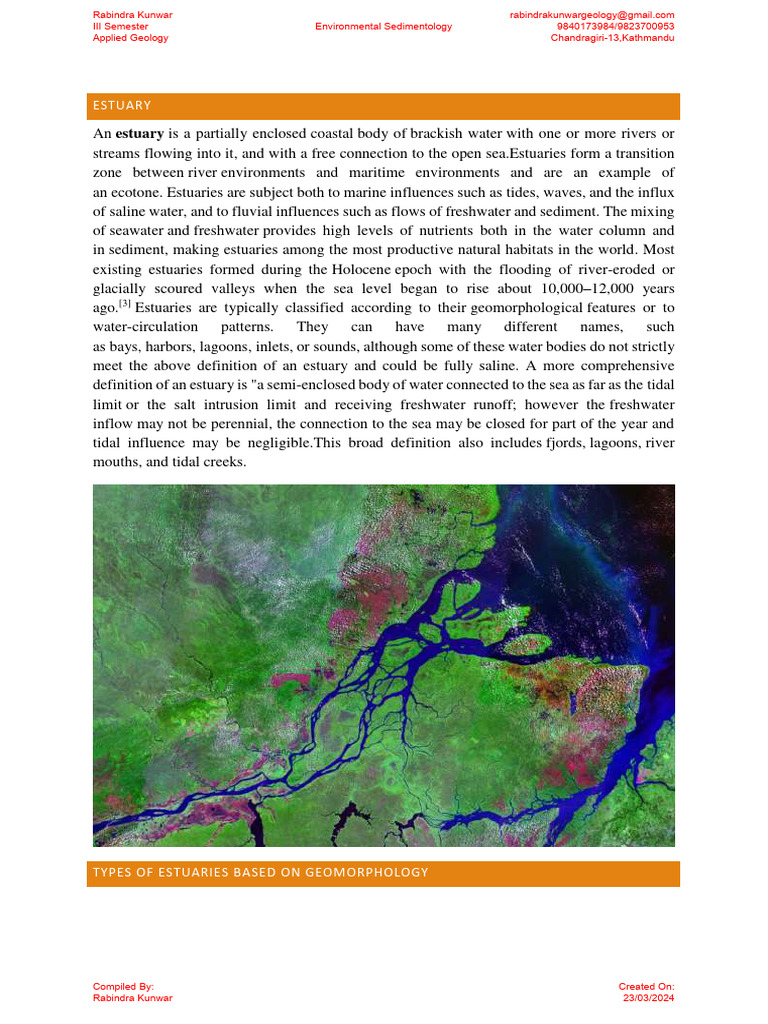 Estuary | PDF | Estuary | Hydrology