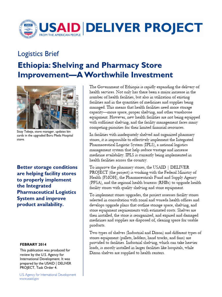 Dixon Shelf Installation in Ethiopia | PDF | Warehouse | Logistics