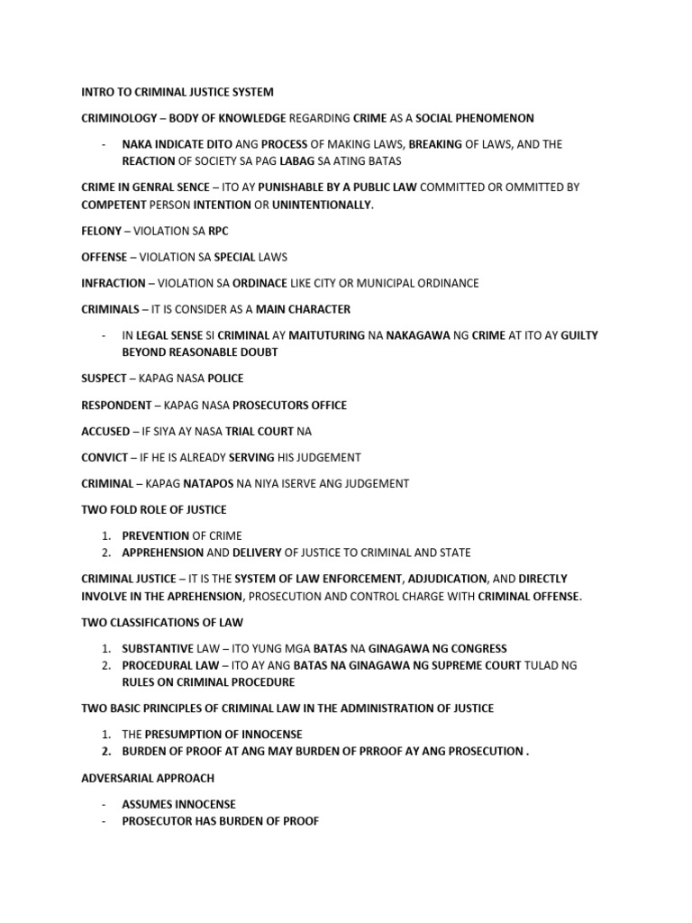 Intro To Criminal Justice System | PDF | Prosecutor | Criminal Justice