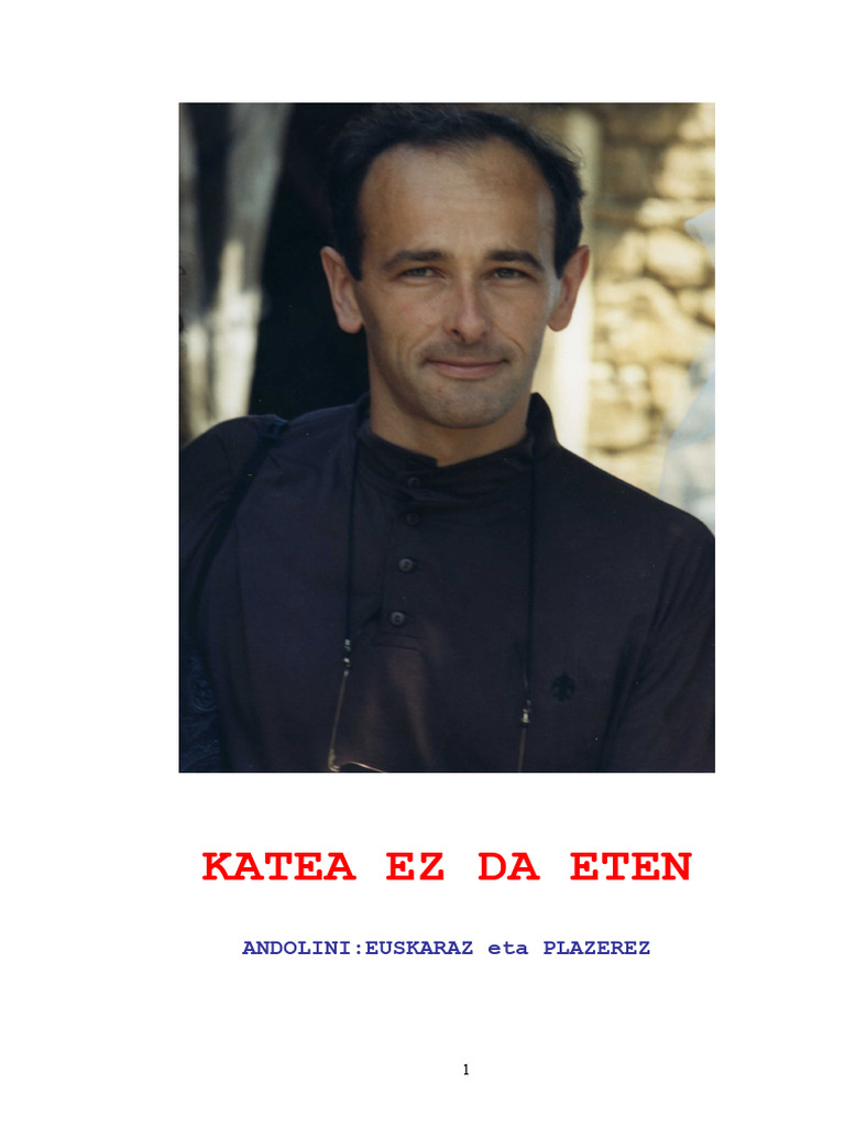 Katea Ez Da Eten. Andolini: Euskaraz Eta Plazerez | PDF