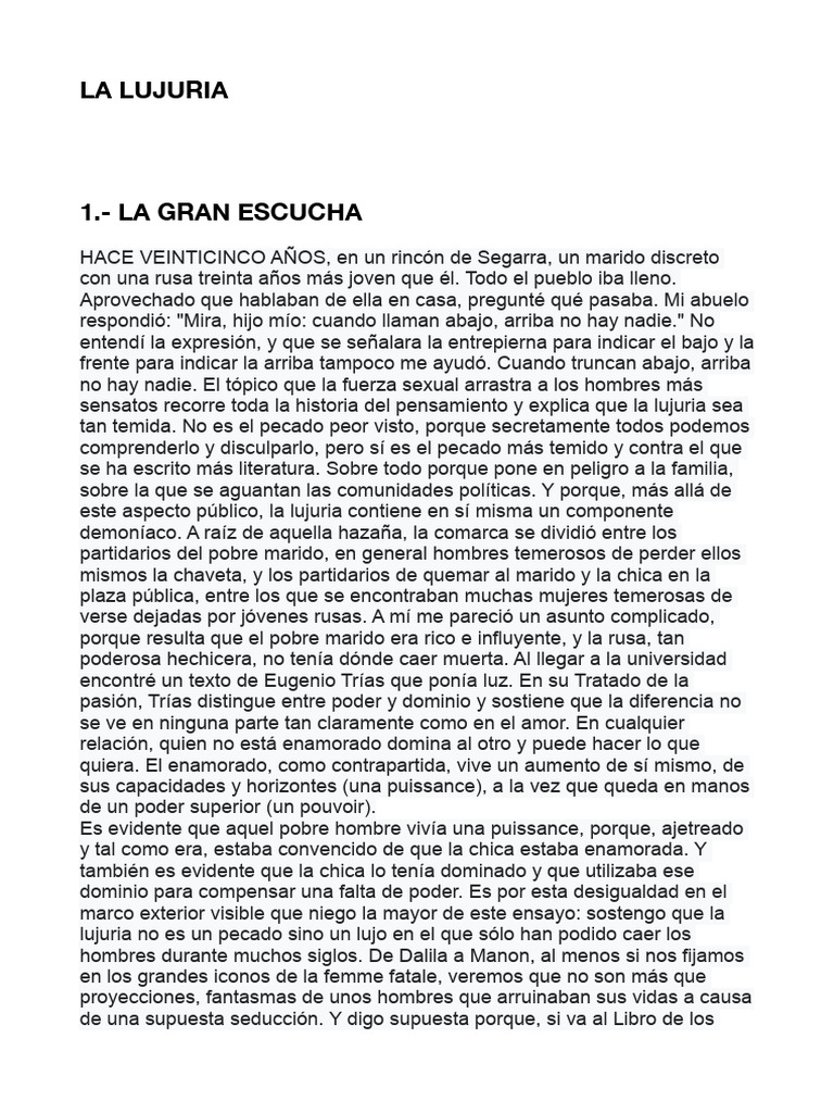 La Lujuria: Deseo y Poder en la Literatura | PDF | Amor | Jane Eyre