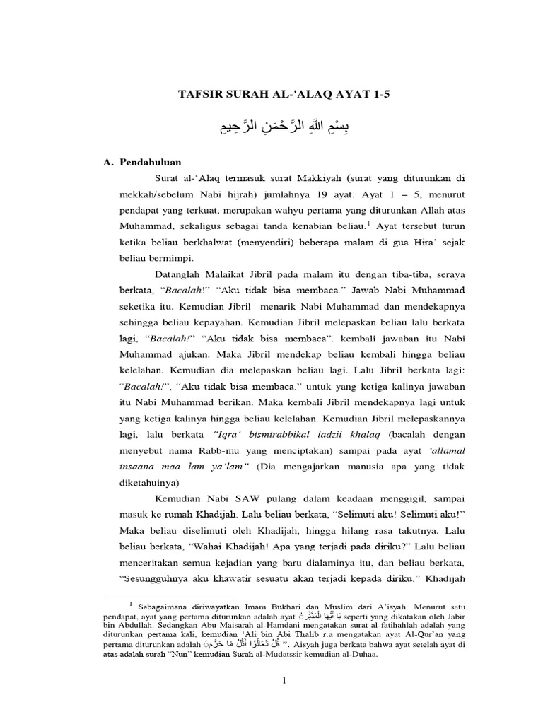 QS Al-Alaq 1-5 | PDF