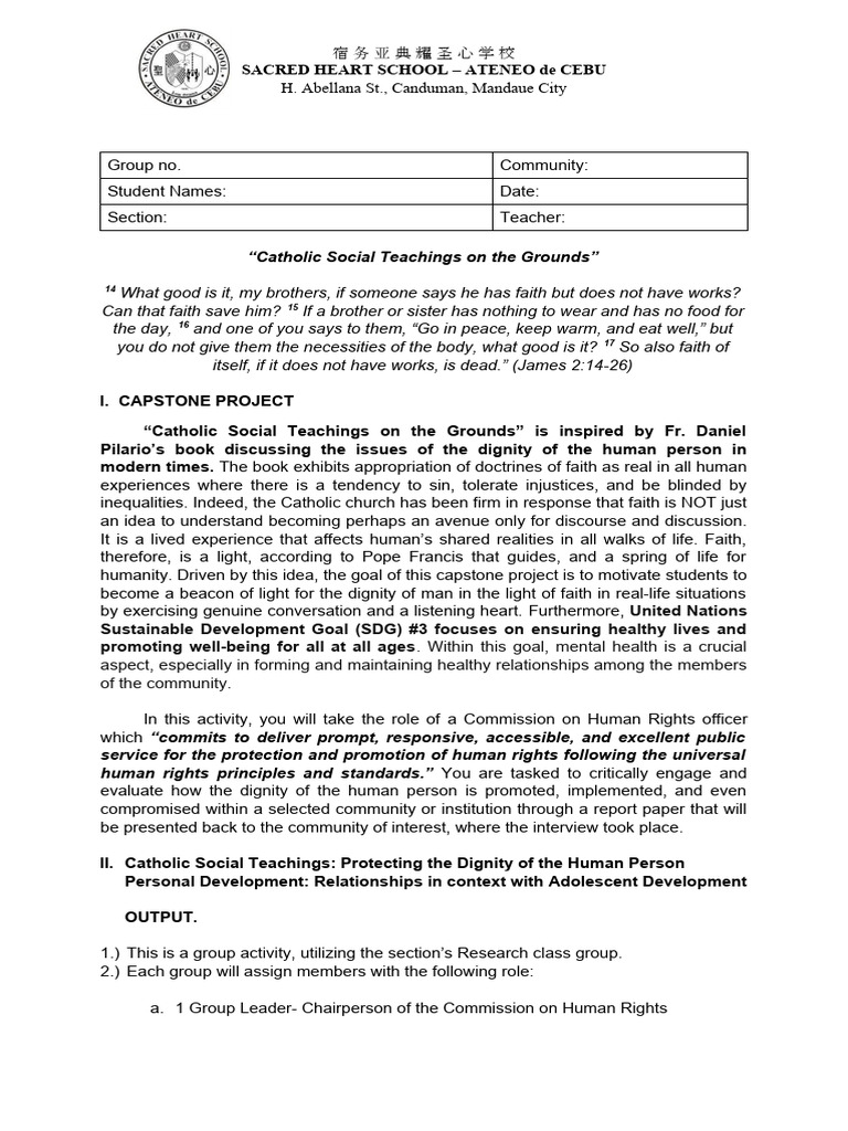 CST-PDEV Capstone - 112023 - Revised v2 1 | PDF | Dignity | Catholic ...