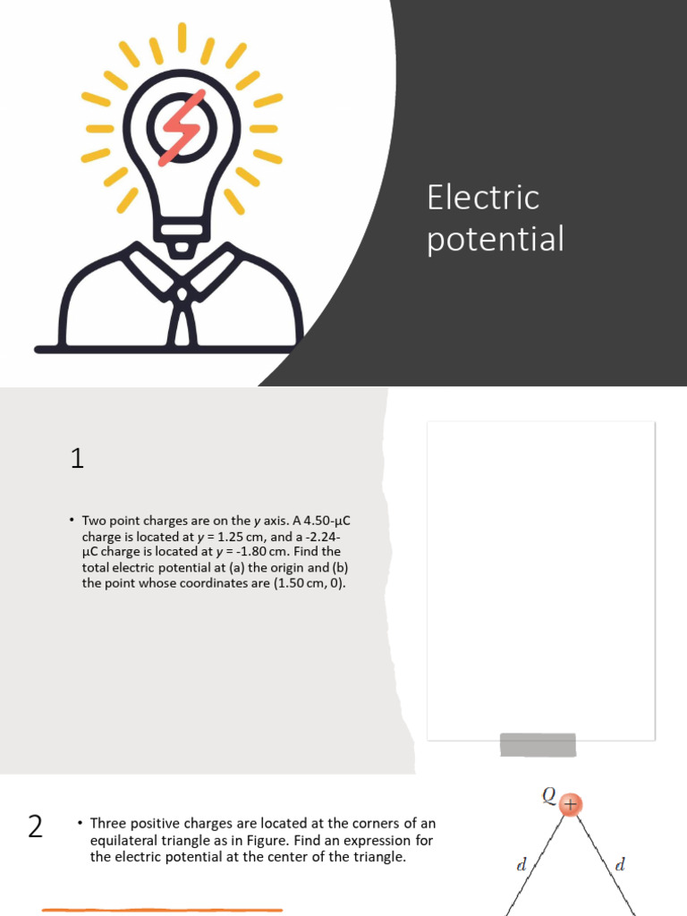 Electric Potential-1 | PDF | Electric Field | Cartesian Coordinate System