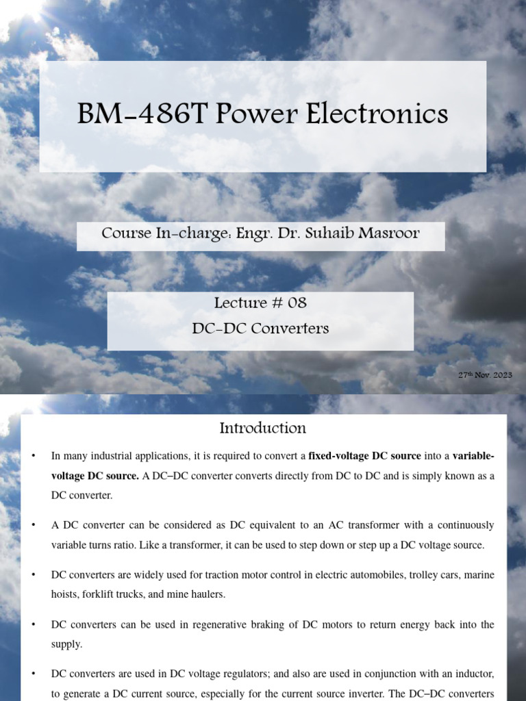 Overview of DC-DC Converters | PDF | Direct Current | Transistor