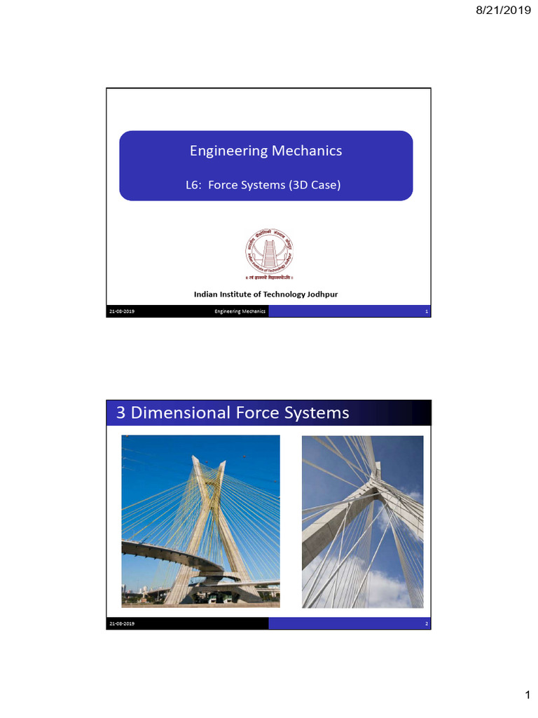 Applied Mathematics Force System 3d | PDF | Euclidean Vector | Force