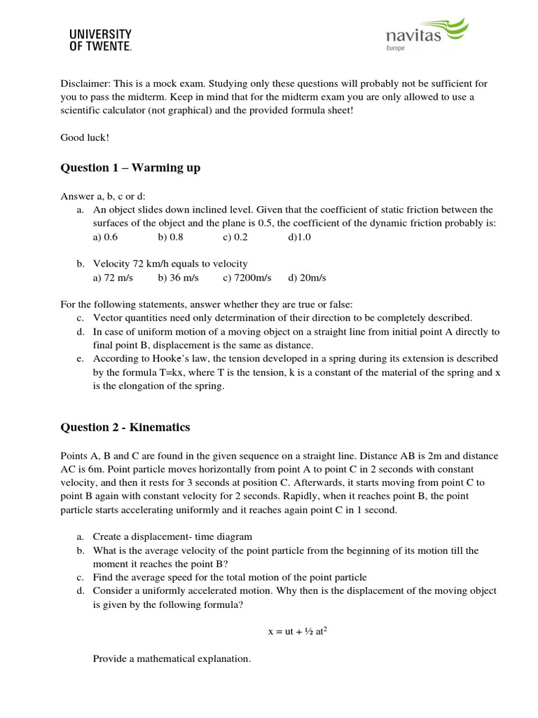 Nancy Lec (6.physics1 - Midterm Example Solutions and Marking Scheme) | Download Free PDF ...