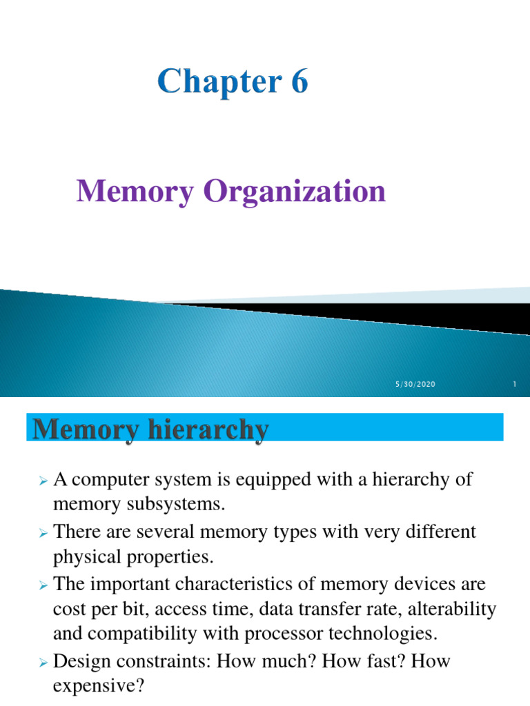 Chapter 6 | PDF | Random Access Memory | Computer Data Storage