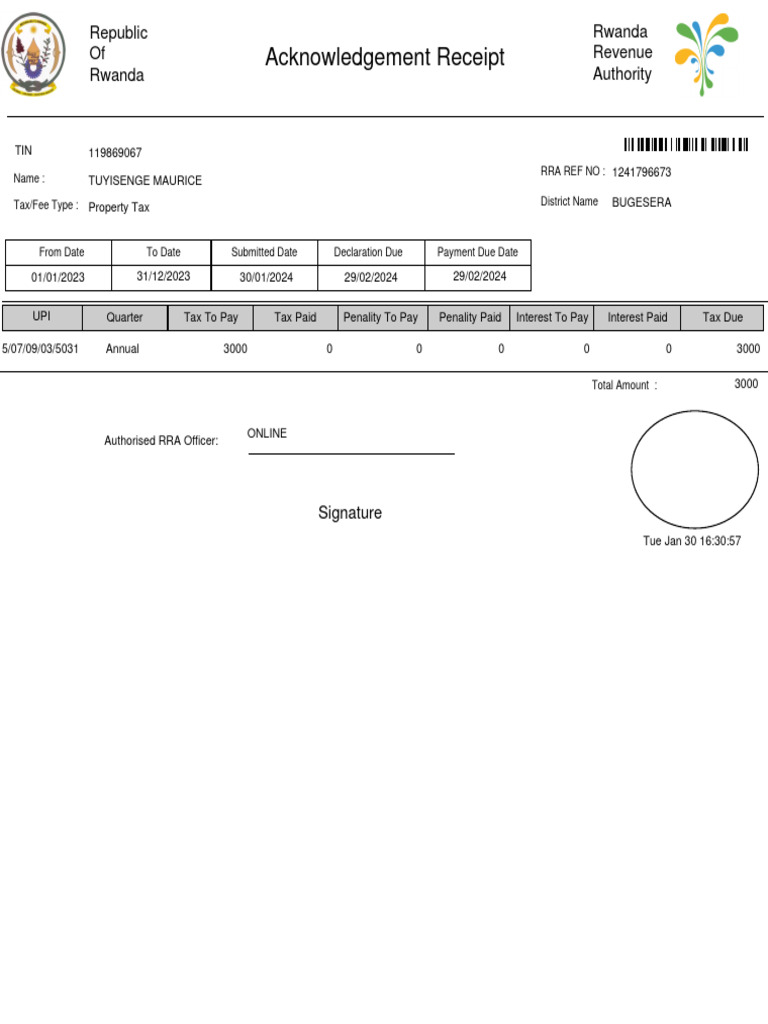 Declaration Acknowledgement - 124179667 | PDF