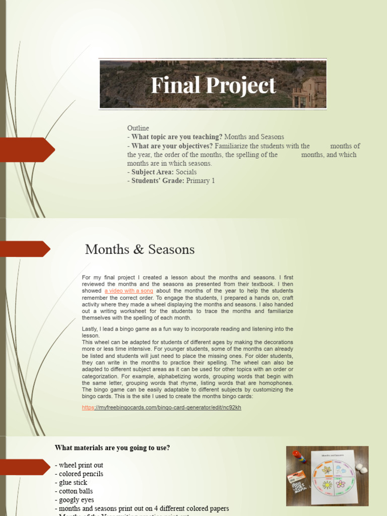 Months Seasons | PDF | Spelling | Writing