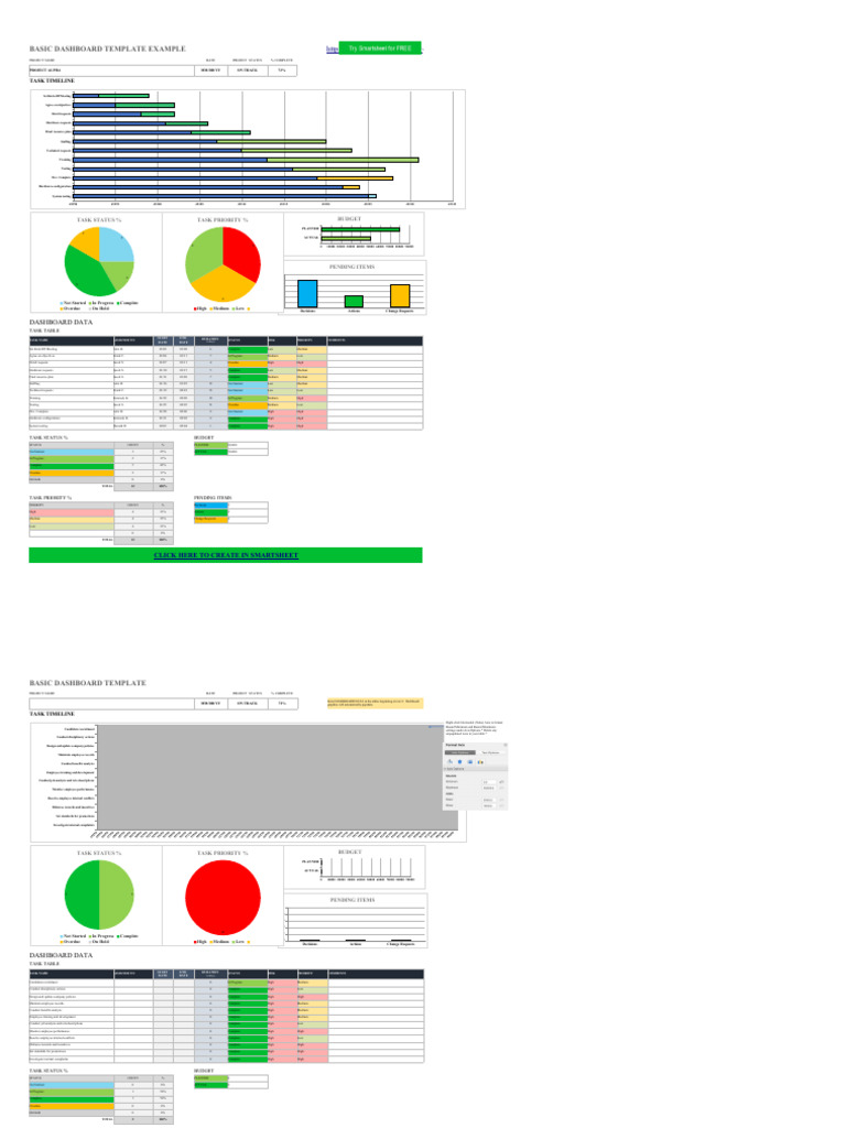 Project Dashboard Template Guide | PDF