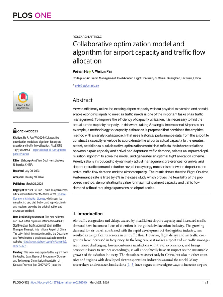 Collaborative Optimization Model - Bandara | PDF | Mathematical Optimization | Air Traffic Control