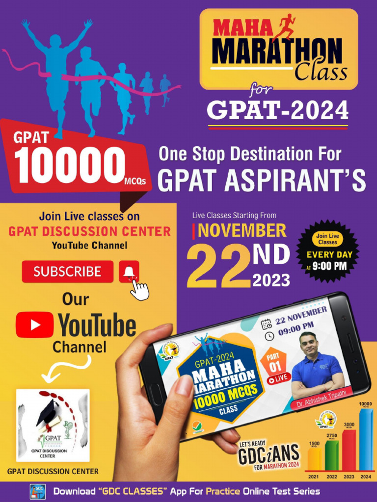 Mahamarathon For Gpat 2024 Schedule | PDF | Pharmacology | Pharmacy Mahamarathon For Gpat 2024 Schedule | PDF | Pharmacology | Pharmacy