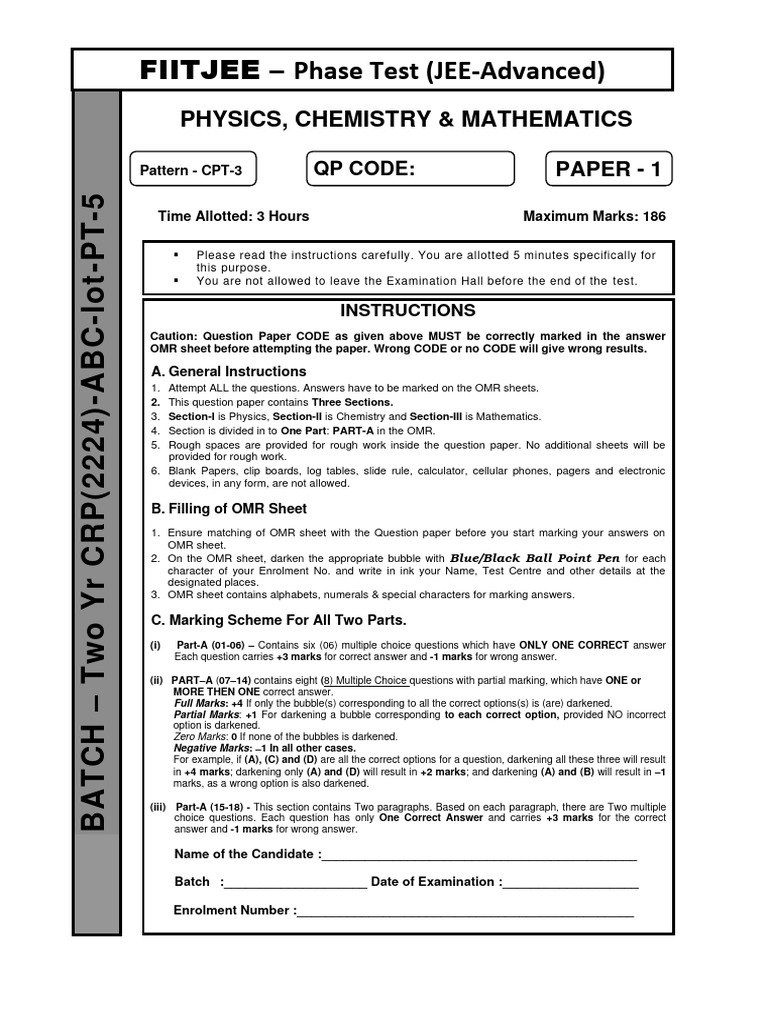 fiitjee-phase-test-jee-advanced-physics-chemistry-mathematics