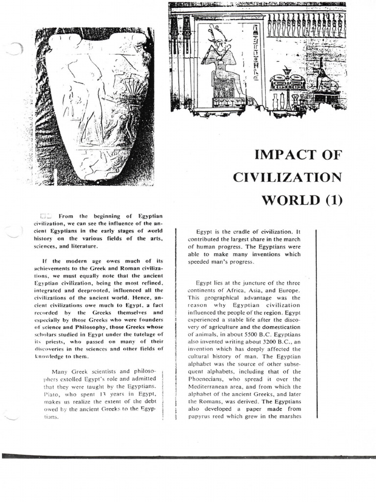 Article Impact of Egyptian Civilization | PDF