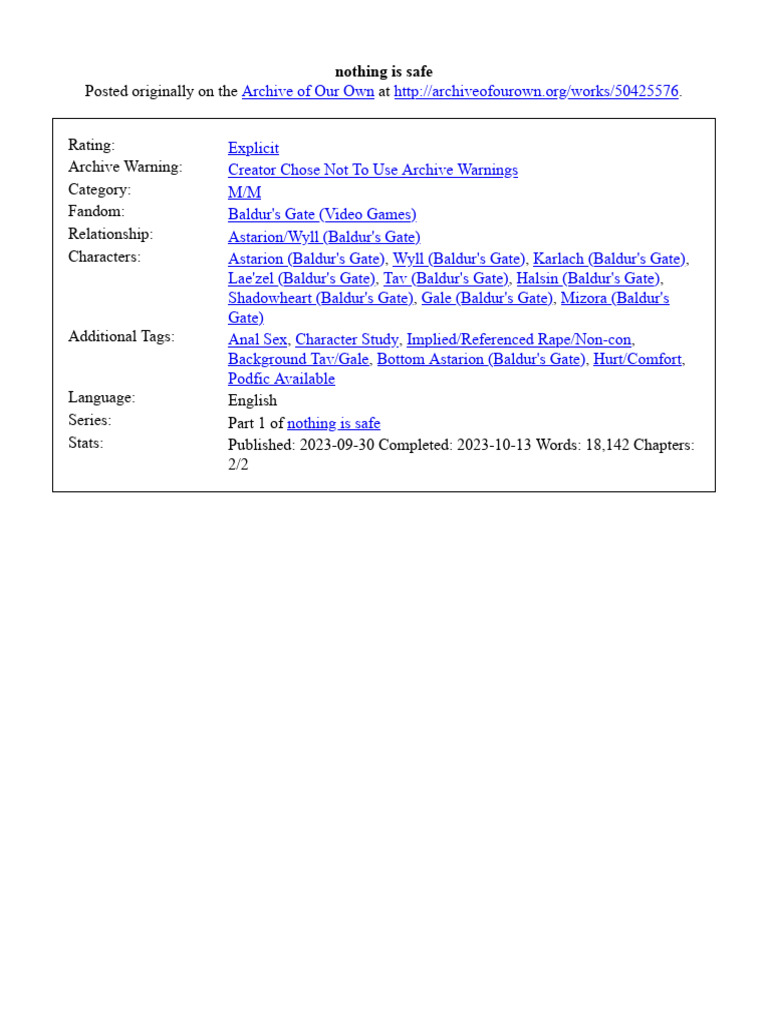 Nothing Is Safe | PDF