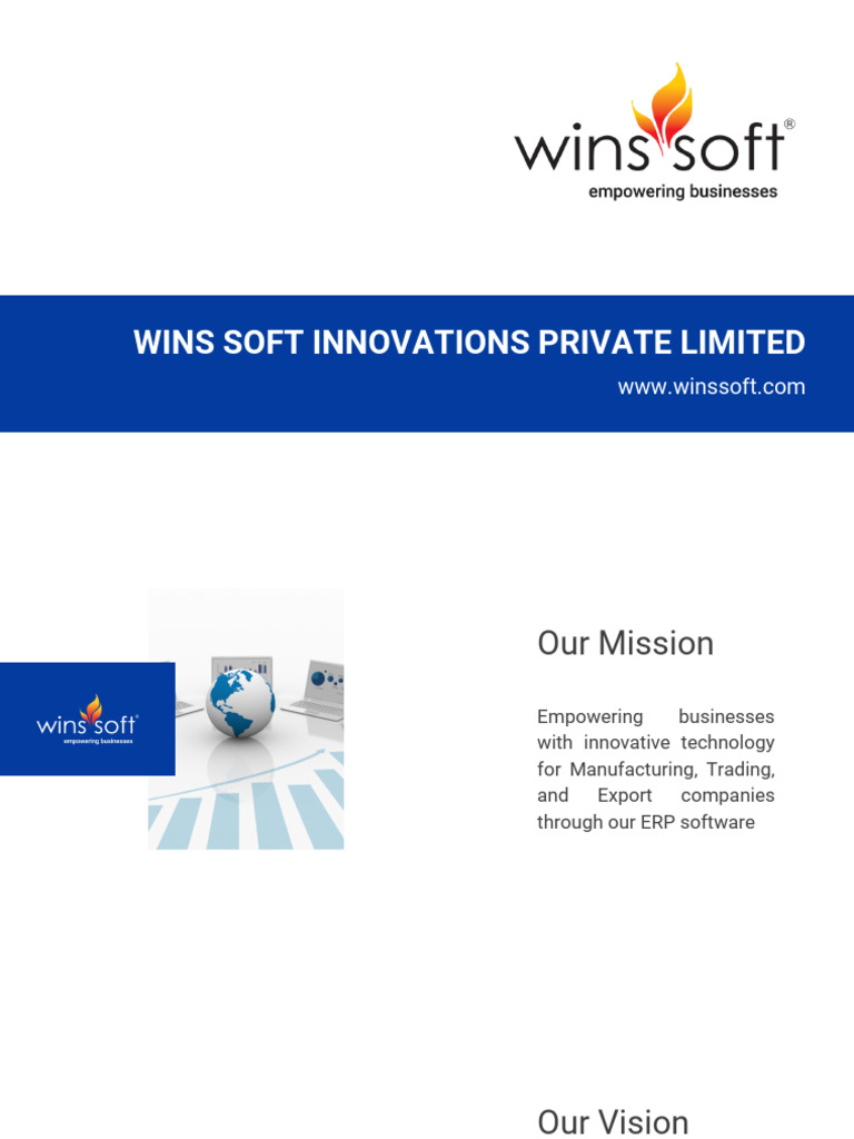 Wins Soft - Profile | PDF | Textiles | Enterprise Resource Planning