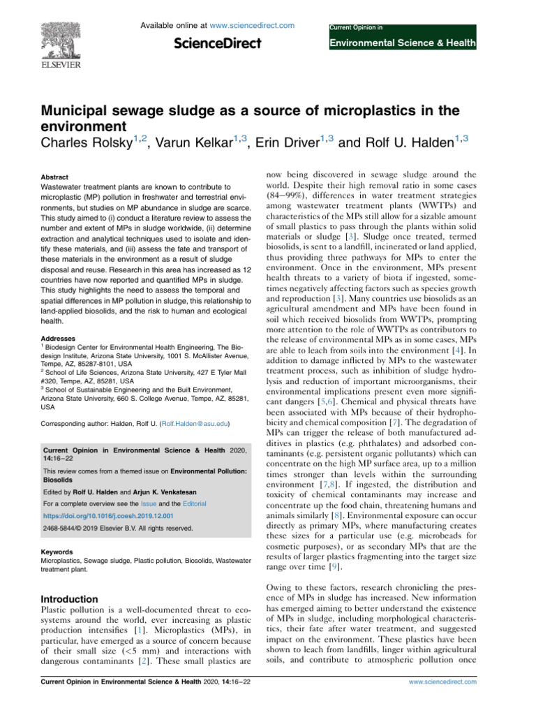 Rolsky 2019 | PDF | Environmental Science | Pollution