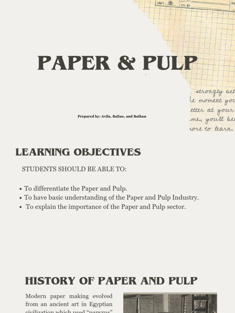 Paper & Pulp | PDF | Paper | Pulp (Paper)