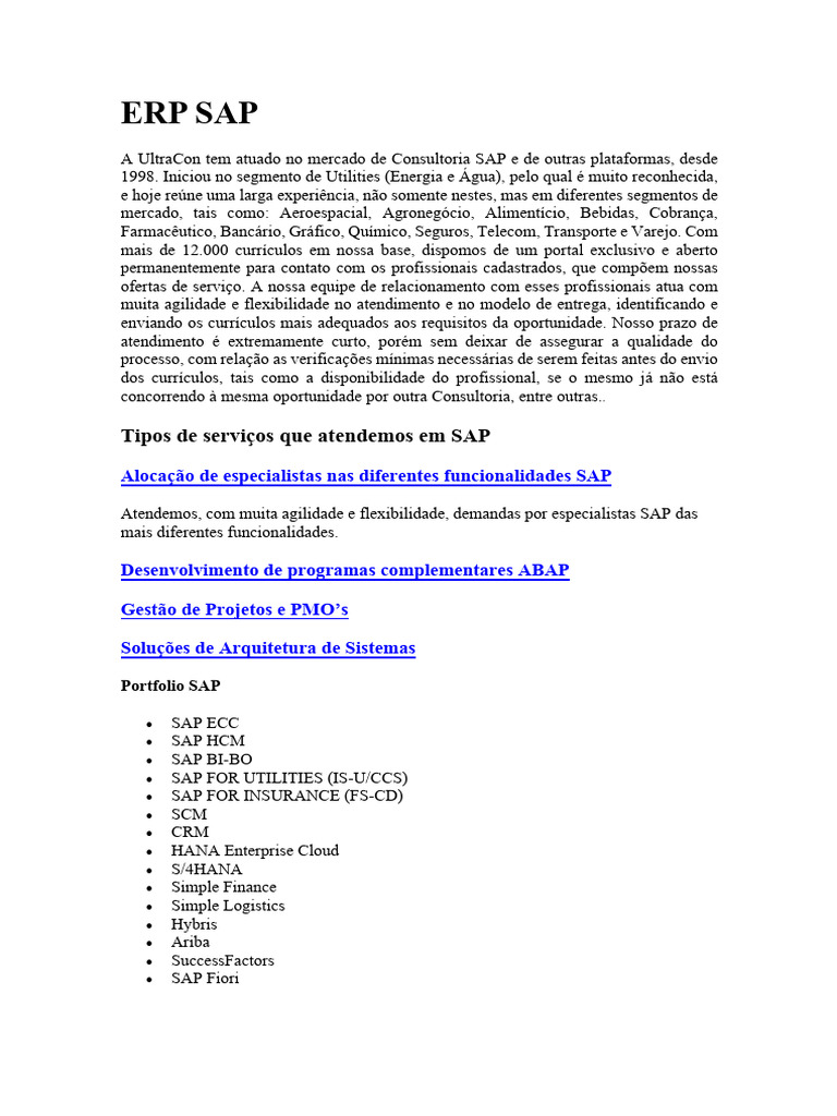 Erp Sap | PDF | Negócios | Computadores